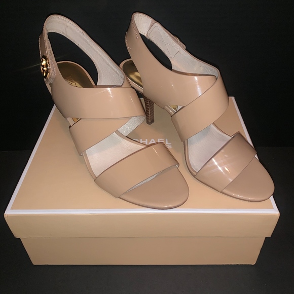 MICHAEL Michael Kors | Shoes | Michael Kors Tan Patent Crisscrossed ...
